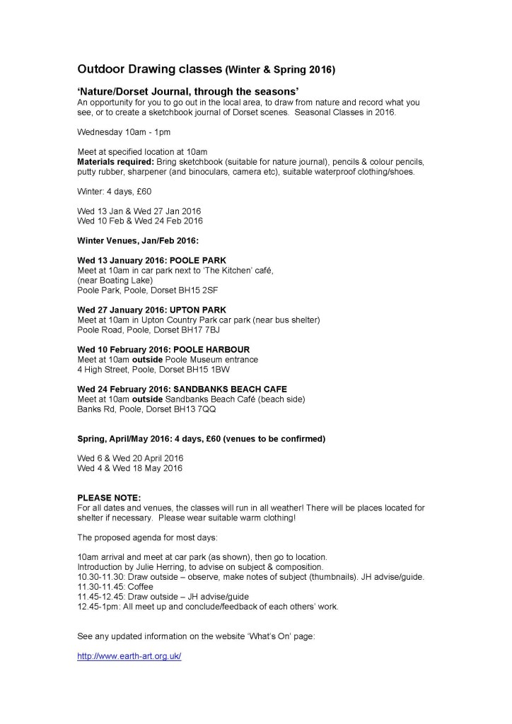 outdoor drawing classes – earth-art